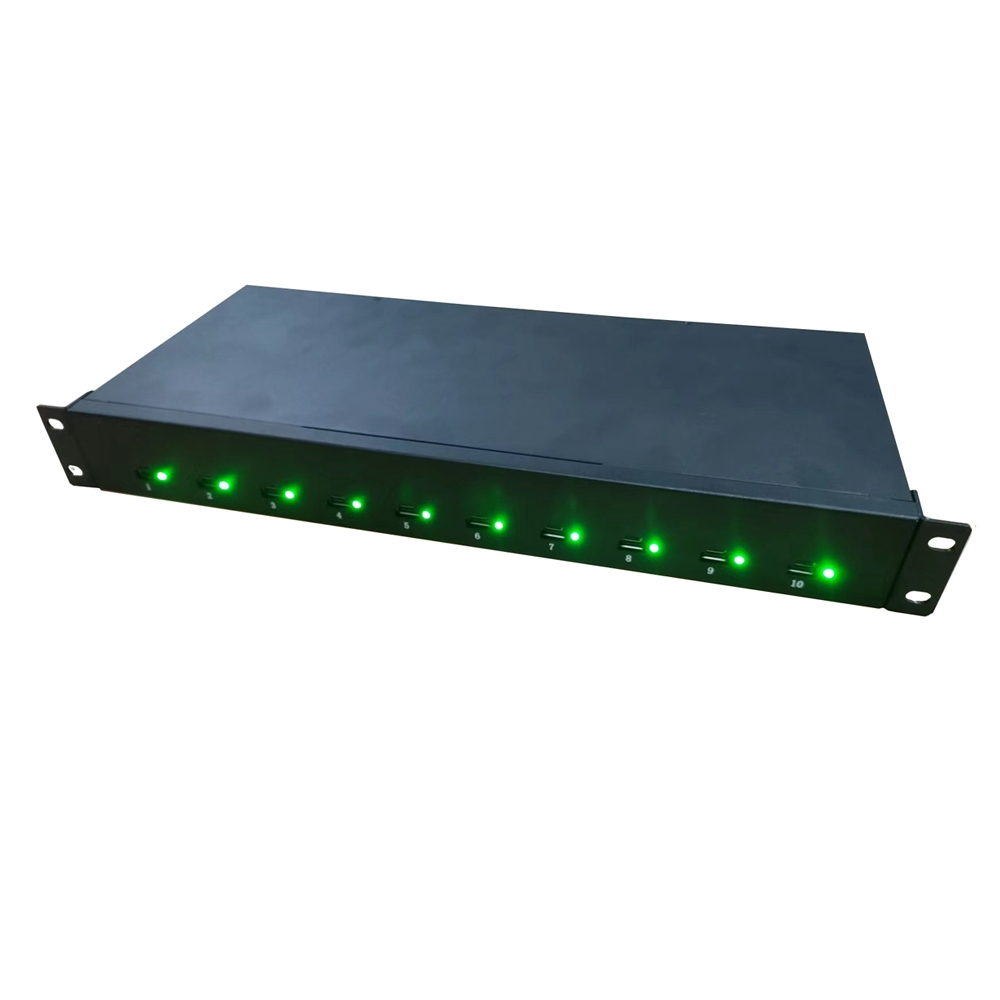 10 ports USB-C 45W 1U Rackmount charging hub