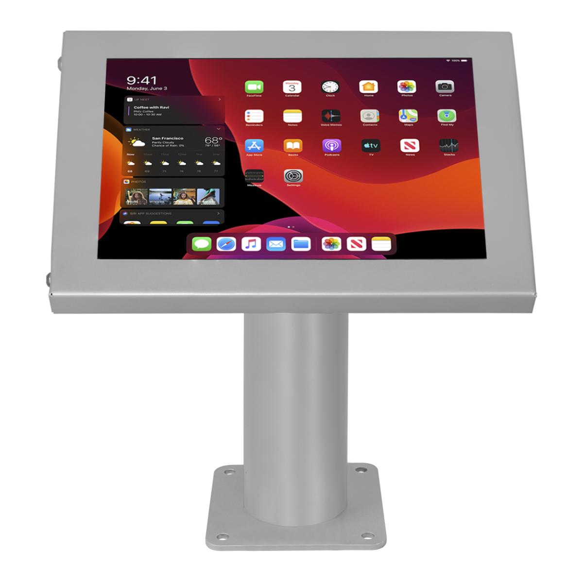 Tablet desk stand Securo M for 9-11 inch tablets - grey