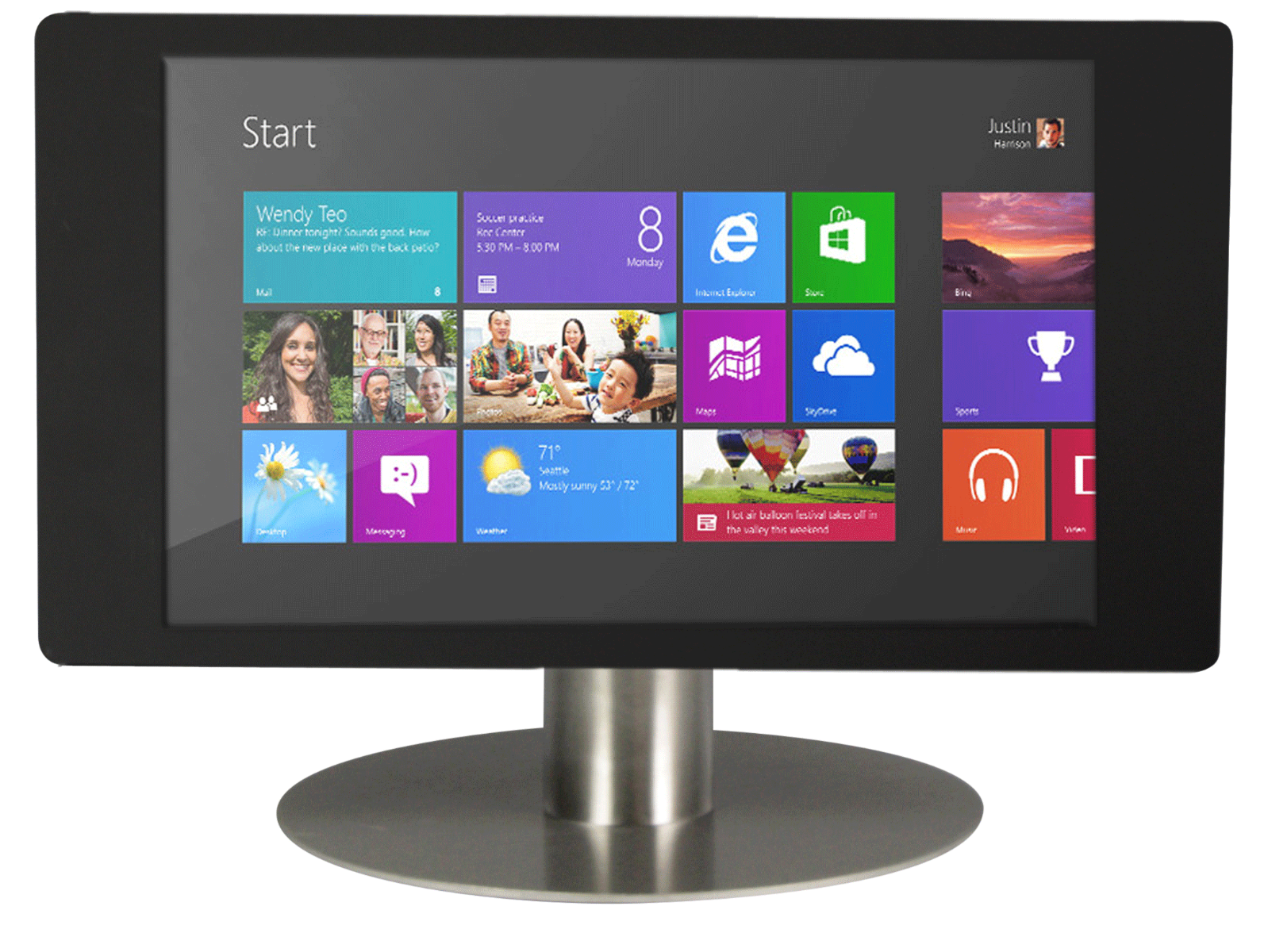 Tablet desk stand Fino for Microsoft Surface Pro 12.3 - black/stainless ...