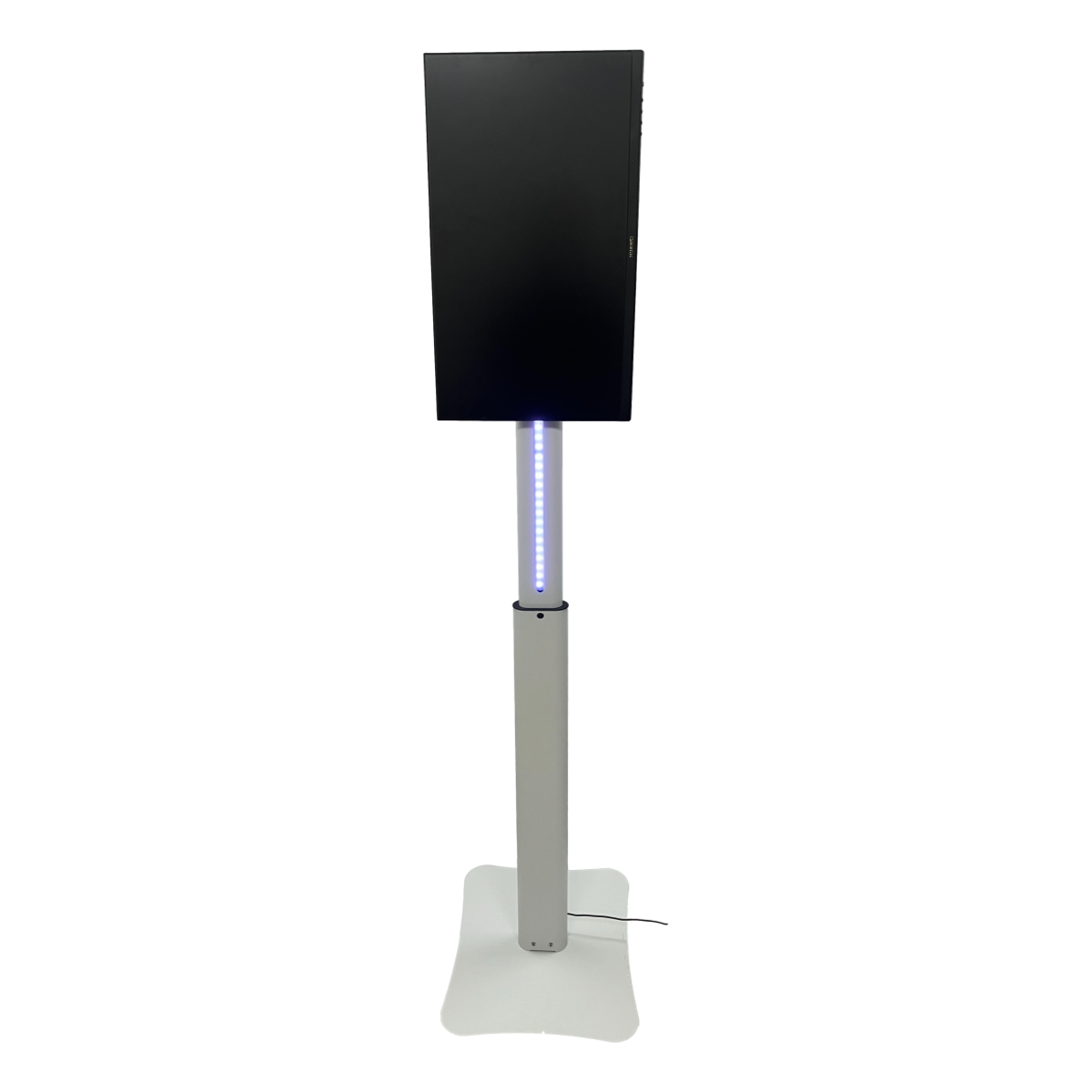 Stylish Monitor Floor Stand with LED Lighting - Adjustable and Tiltable