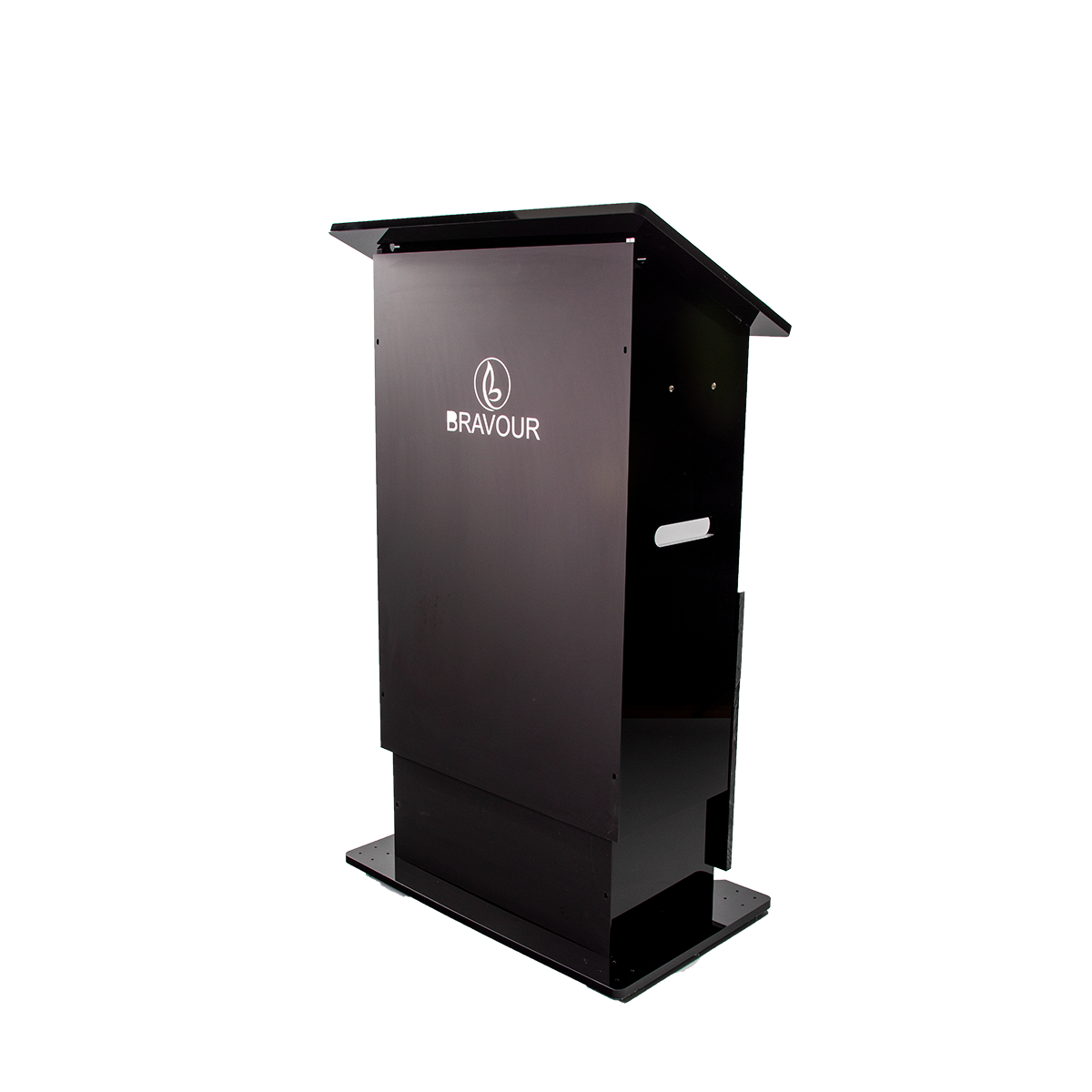 Height-adjustable plastic lectern HiLo - black