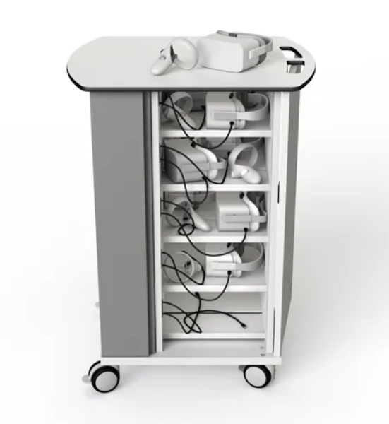 Zioxi VR charging cart for charging and storing 10 to 40 headsets
