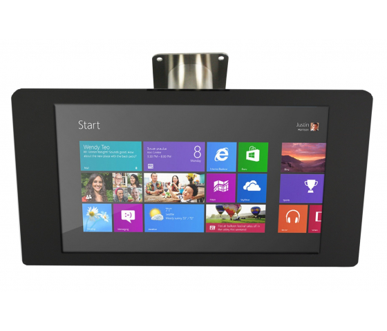 Tablet wall mount Fino for Microsoft Surface Pro 12.3 - black/stainless ...